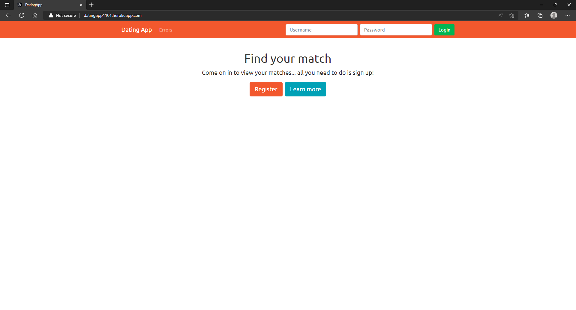 GitHub - Bongani-org/DatingApp