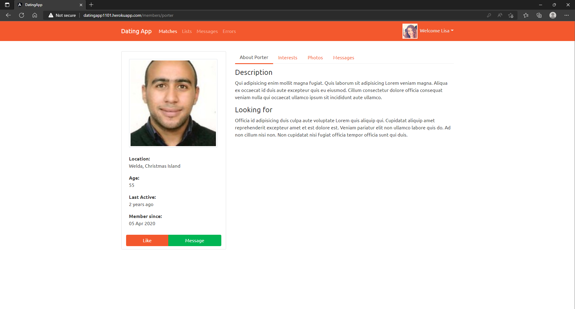 GitHub - Bongani-org/DatingApp