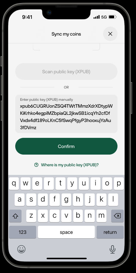 Onboarding (scanning the XPUB) - hint page Where to find the XPUB · Issue #6728 · trezor/trezor ...