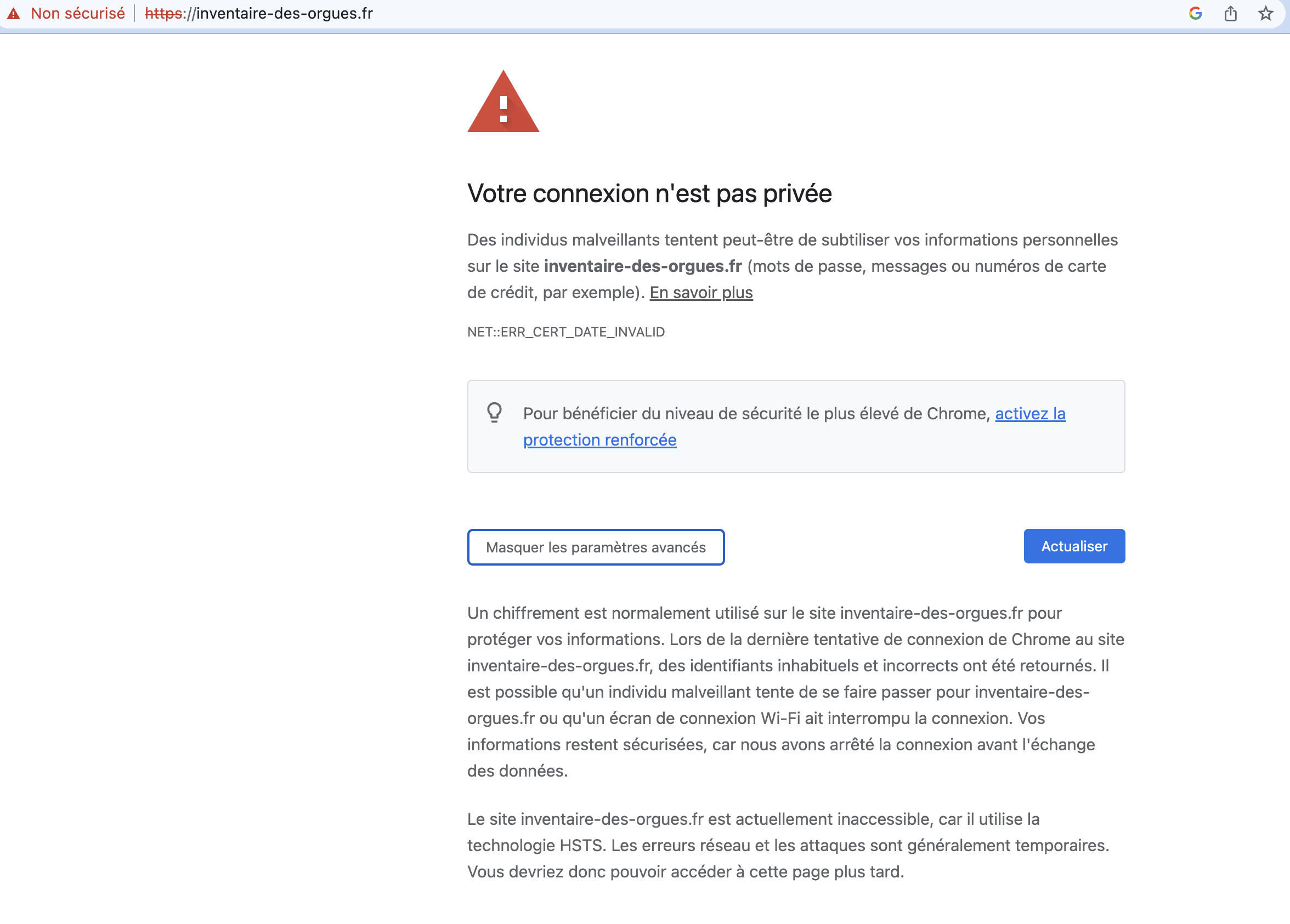 Certificat SSL Expiré · Issue #699 · inventaire-des-orgues/portail · GitHub