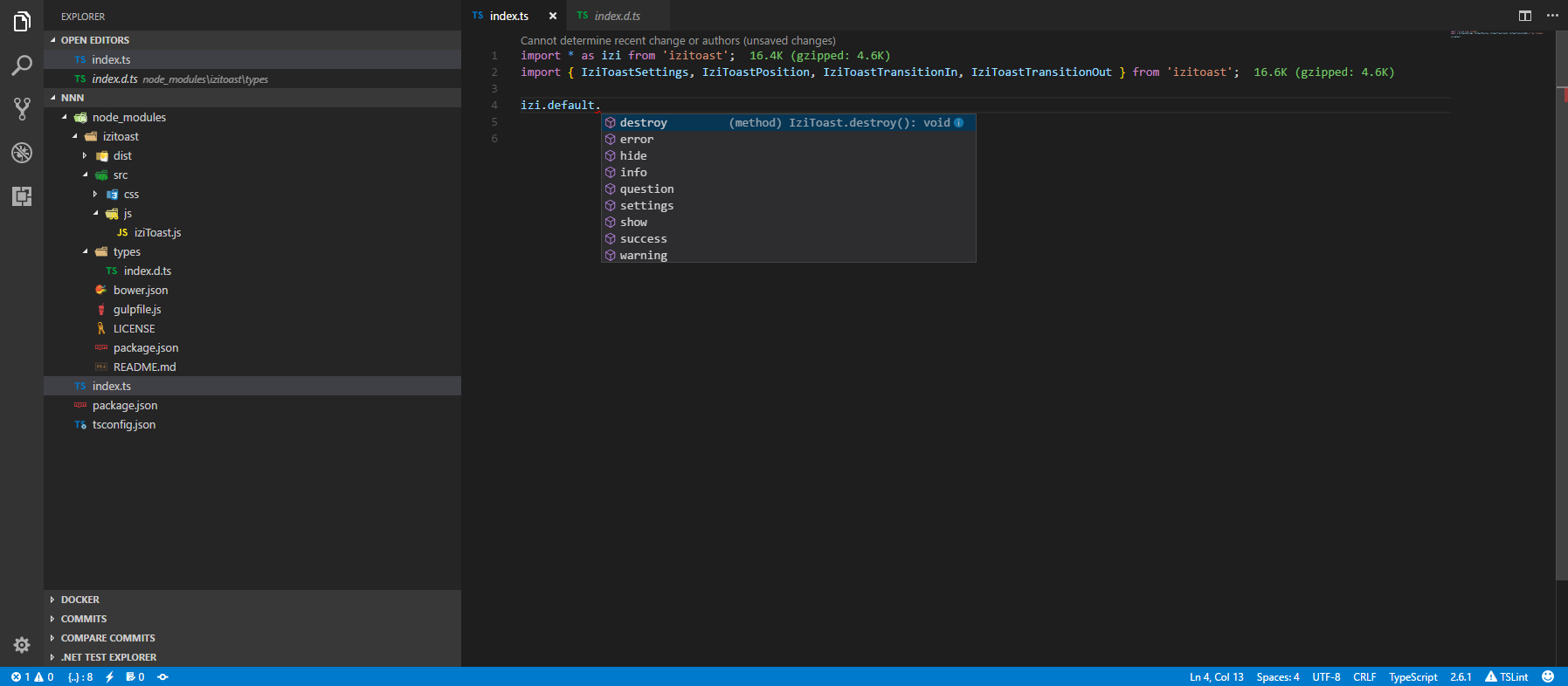 Import in Typescript · Issue #95 · marcelodolza/iziToast · GitHub