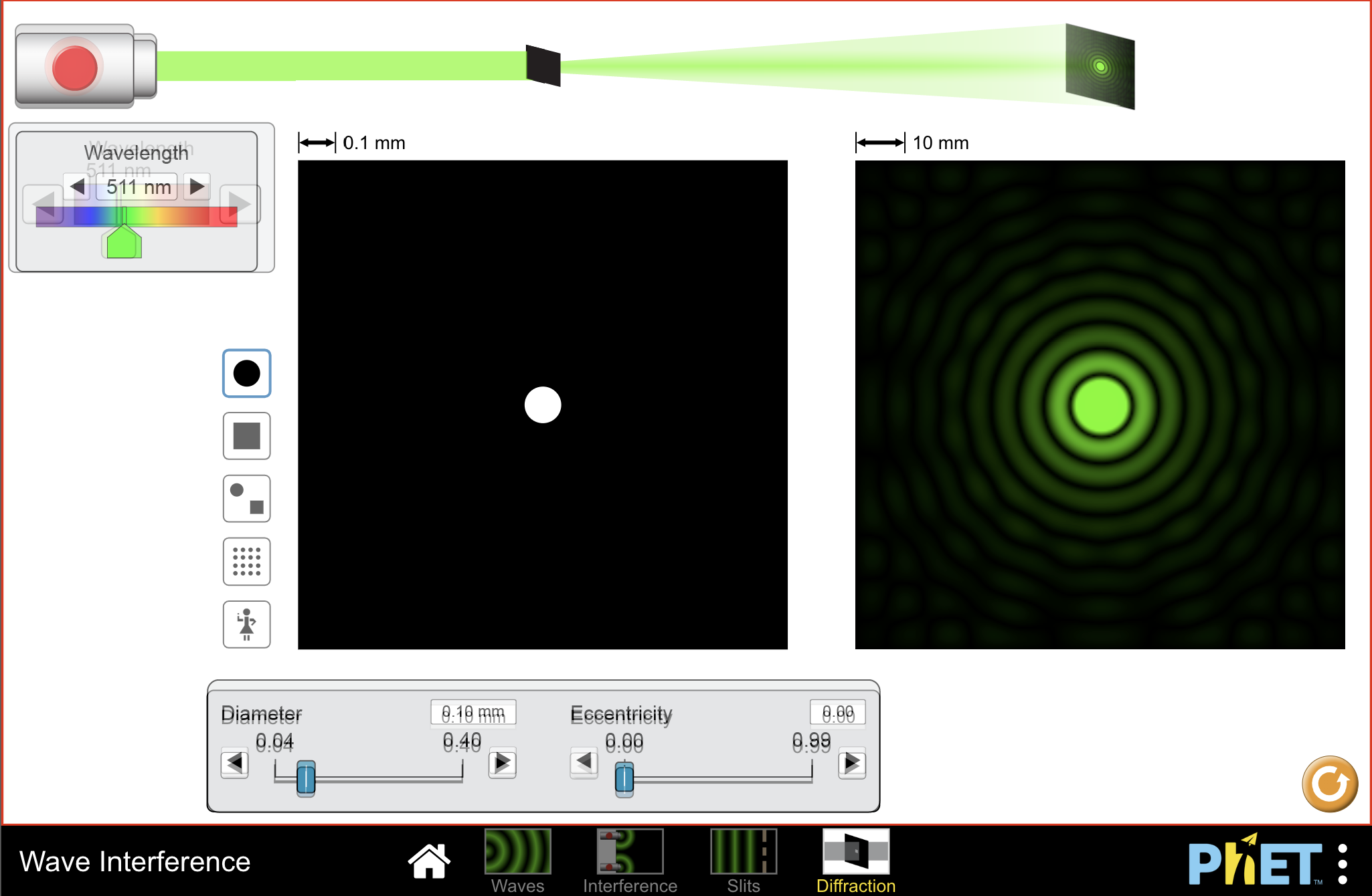 Pixel polishing for Diffraction screen · Issue #377 · phetsims/wave-interference · GitHub