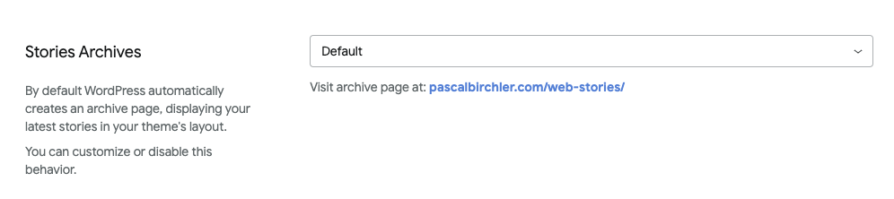 Allow customization of archives page · Issue #4862 · GoogleForCreators/web-stories-wp · GitHub