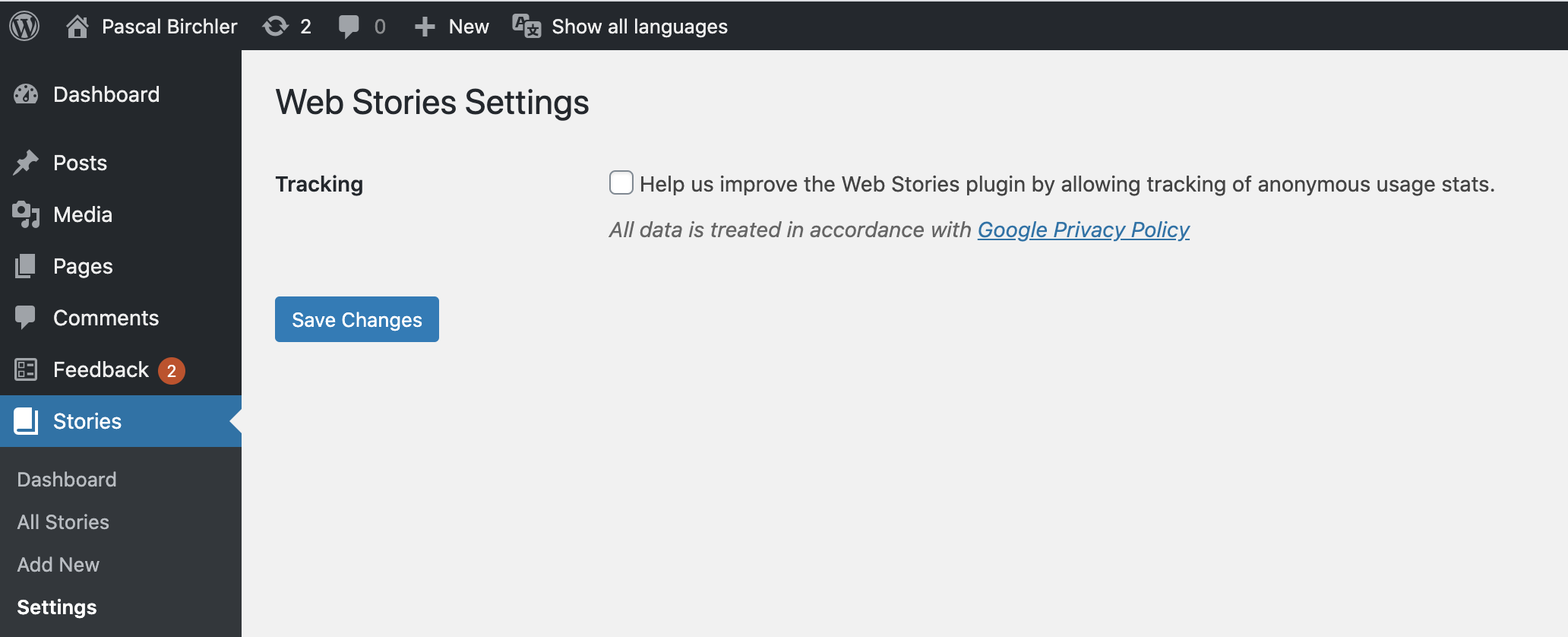 Telemetry · Issue #2372 · GoogleForCreators/web-stories-wp · GitHub
