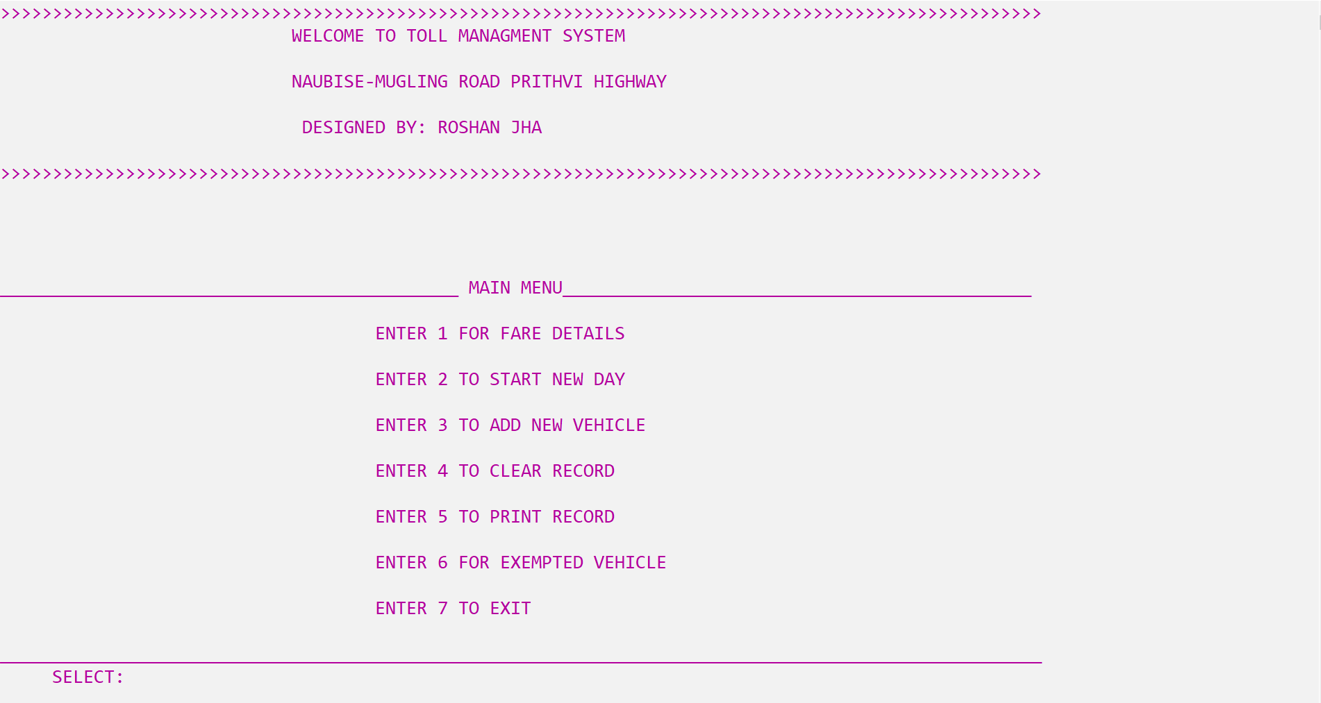 GitHub - iam-roshanj/Toll-management-System: Toll management system is ...