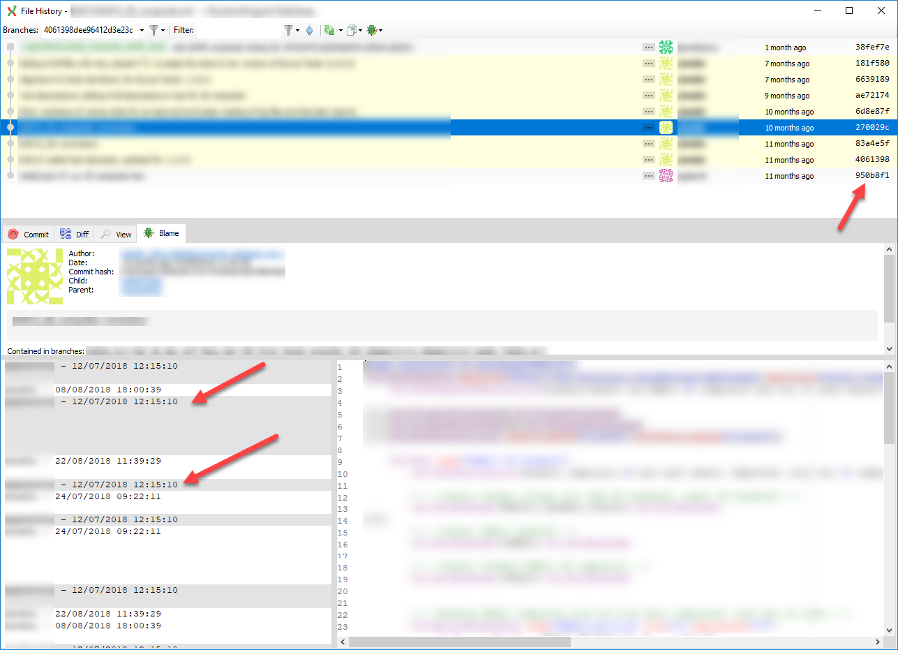 Blame view - use hash instead of timestamp · Issue #6832 · gitextensions/gitextensions · GitHub