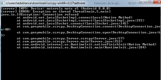 java.io.ioexception connection refused · Issue #2314 · Genymobile/scrcpy · GitHub