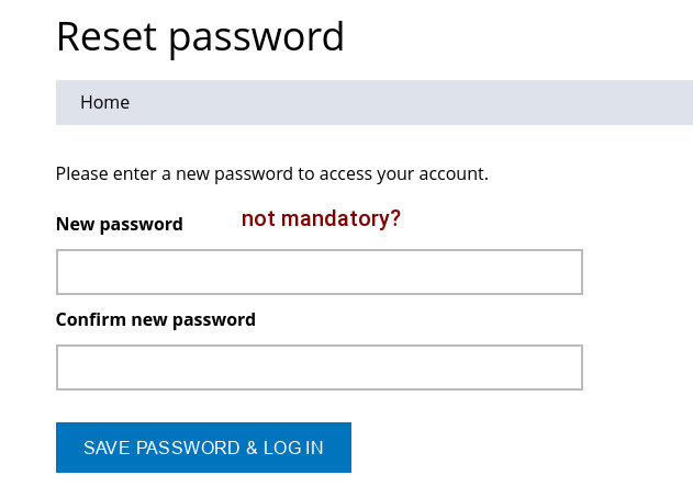 Enforce password value on pass reset form (set required) · Issue #4281 · backdrop/backdrop ...