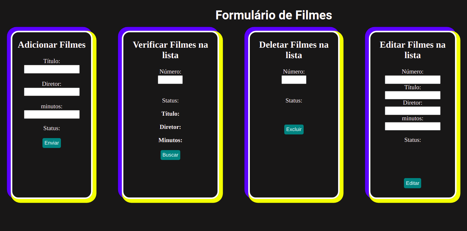 GitHub - Feliper-Silva/film-form: Formulário de filmes podendo ...