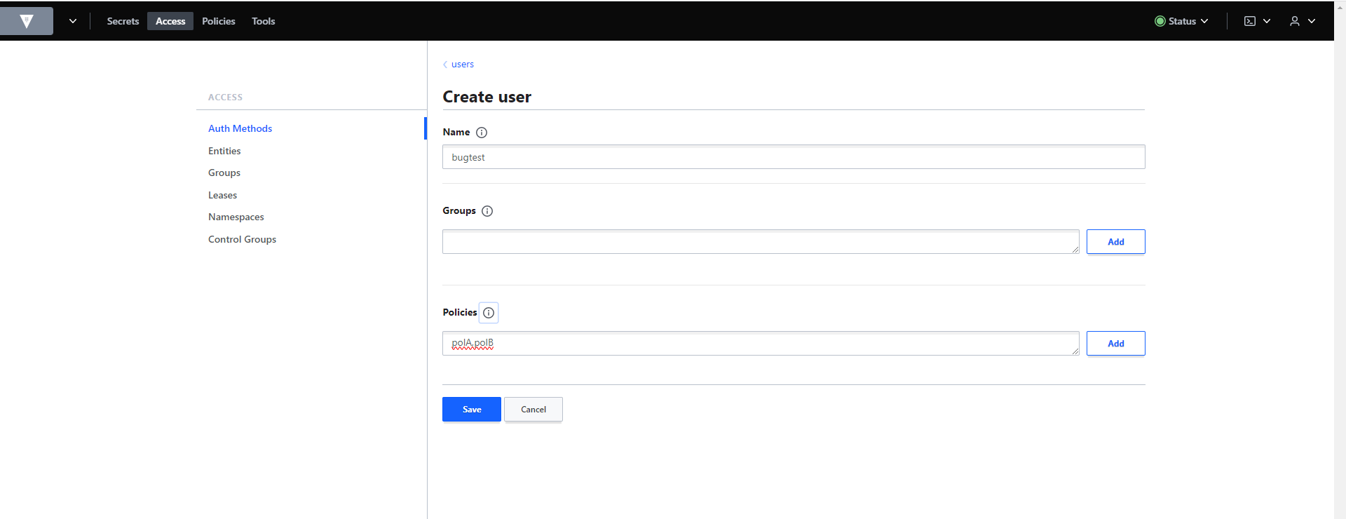 Gui Ldap User Policies Not Parsed As Comma Separated Values · Issue 19451 · Hashicorpvault