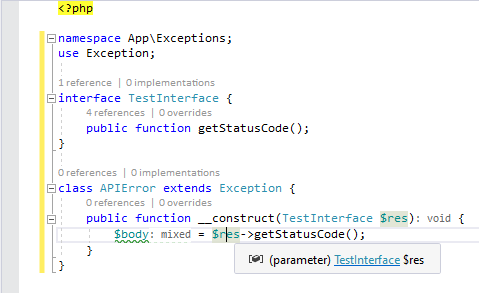 interface typings/intellisense not showing correctly for typed function parameter · Issue #297 ...