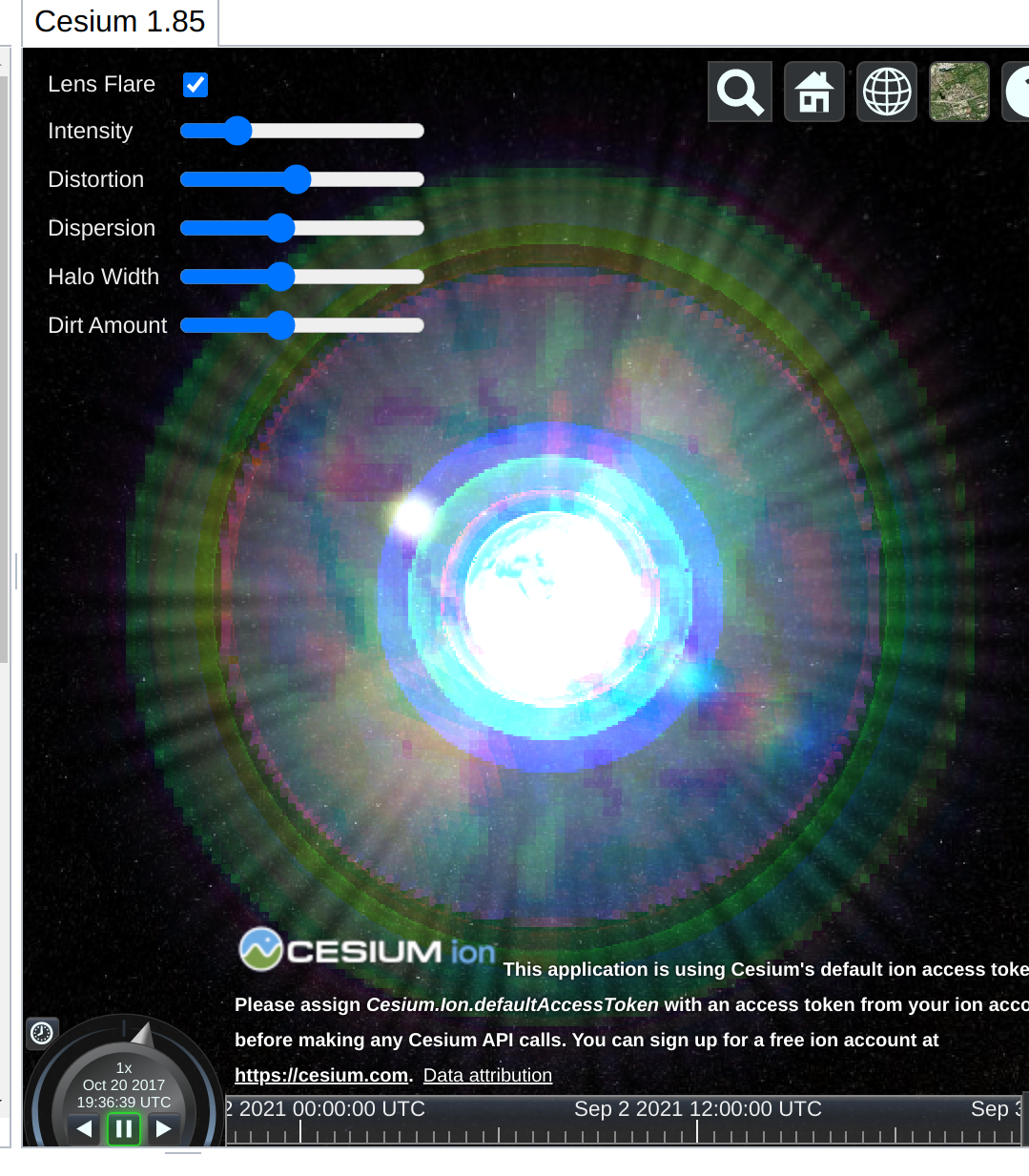 Lens flare doesn't work on Linux? · Issue #7366 · CesiumGS/cesium · GitHub