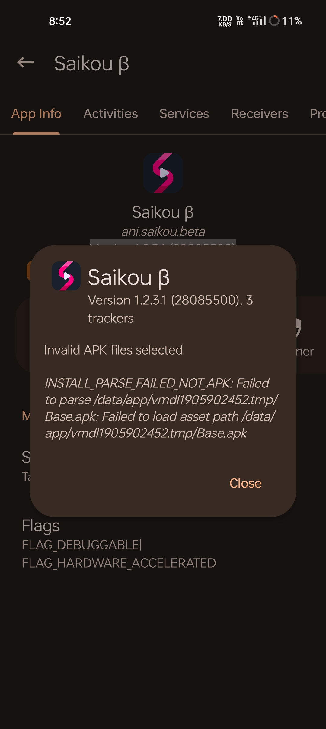 Some apps are failing to install id `Sign apk before install` is enabled · Issue #1080 ...