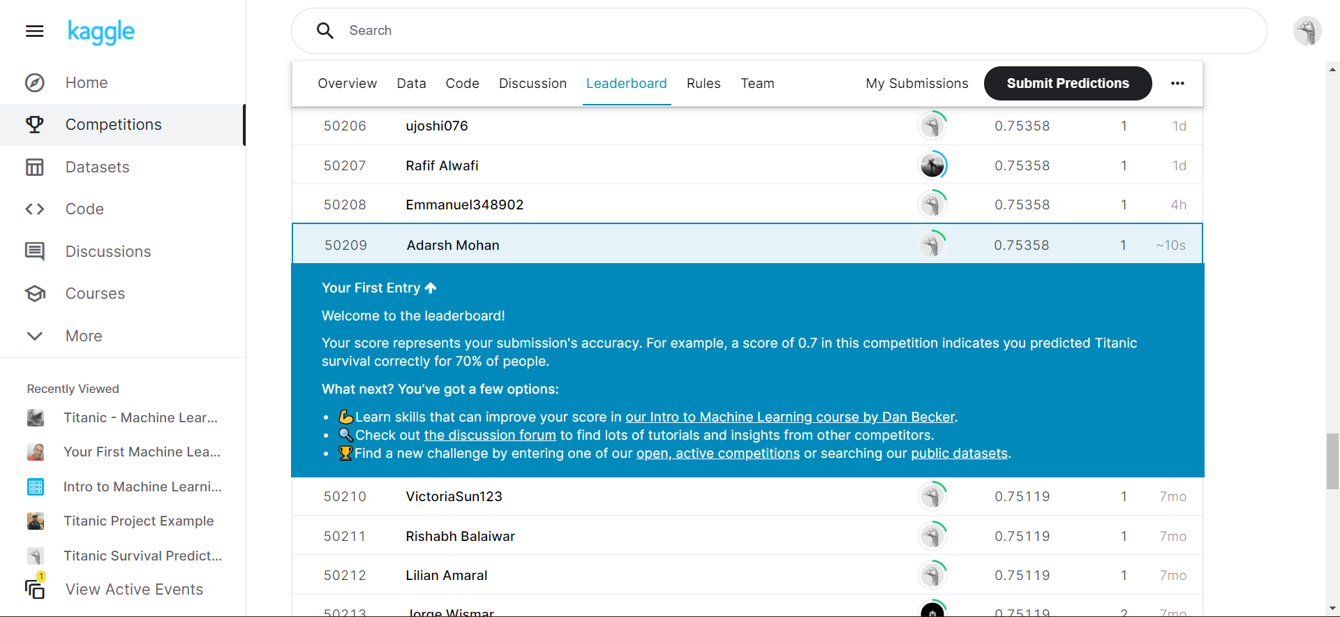 GitHub - adarshm0han/TitanicSurvivalPredictor