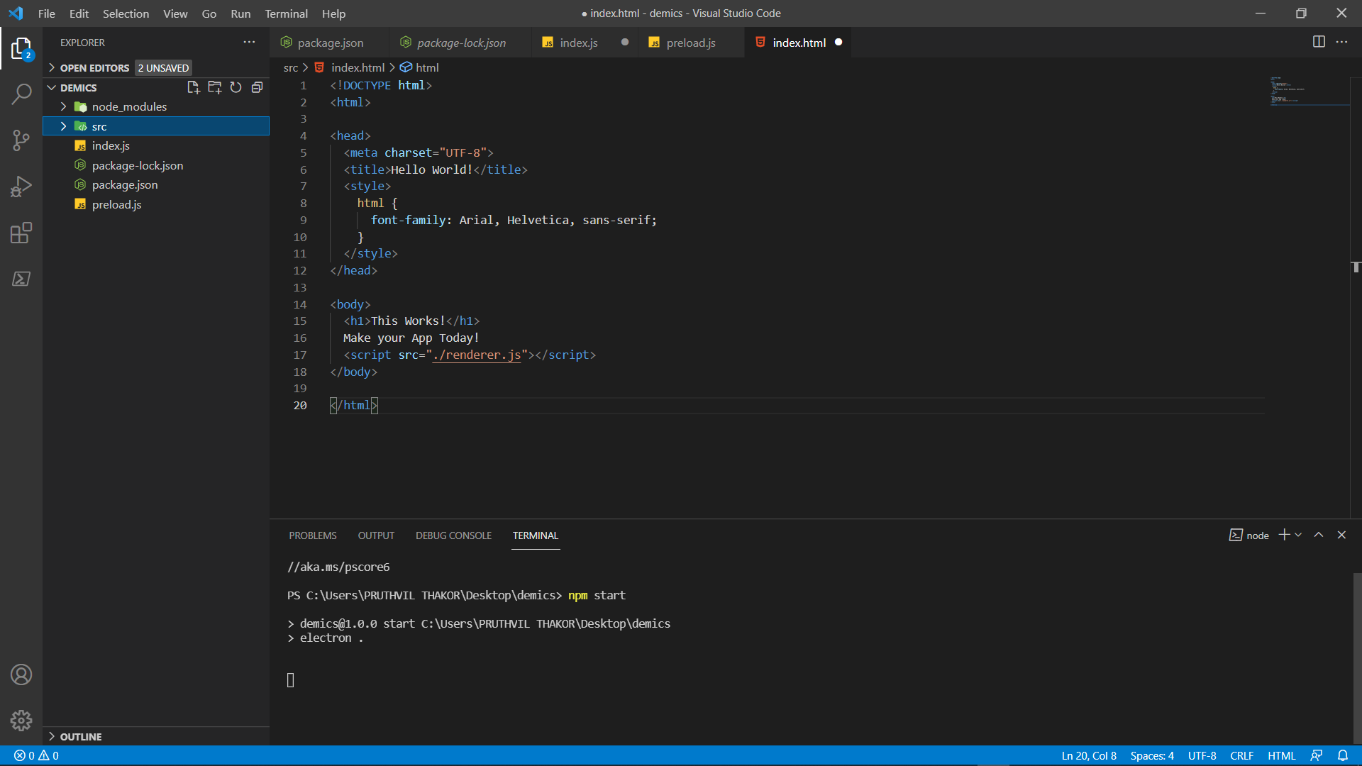 electron doesn't launch even after npm start · Issue #29364 · electron ...