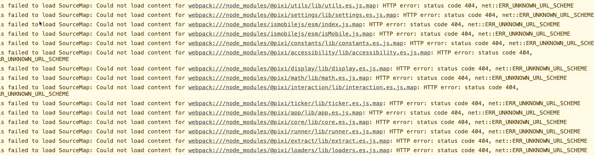 Minimum package, should not output map · Issue #7208 · pixijs/pixijs · GitHub
