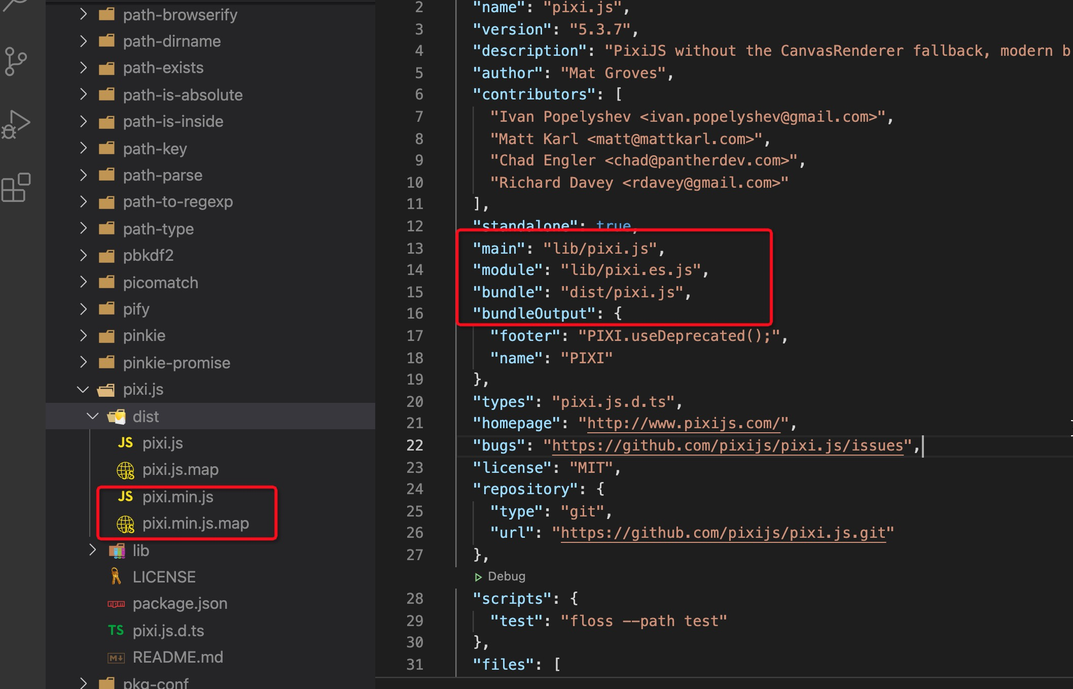 Minimum package, should not output map · Issue #7208 · pixijs/pixijs · GitHub