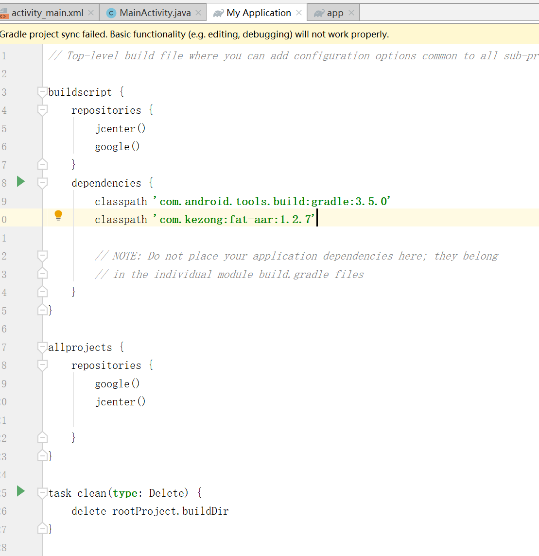 在app中包含plugin时报错 · Issue 70 · Kezong Fat Aar Android · Github