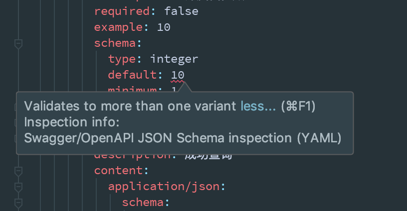 Invalid Inspection of default value · Issue #235 · zalando/intellij-swagger · GitHub