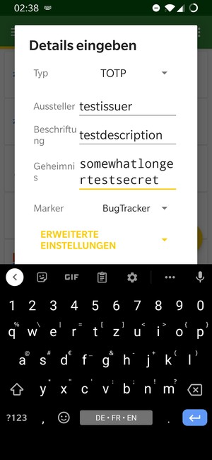 Don't let keyboard hide the [Abort] and [Save] buttons · Issue #805 · andOTP/andOTP · GitHub