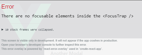 [Bug]: Two dialogs - There are no focusable elements inside the · Issue #493 · tailwindlabs ...