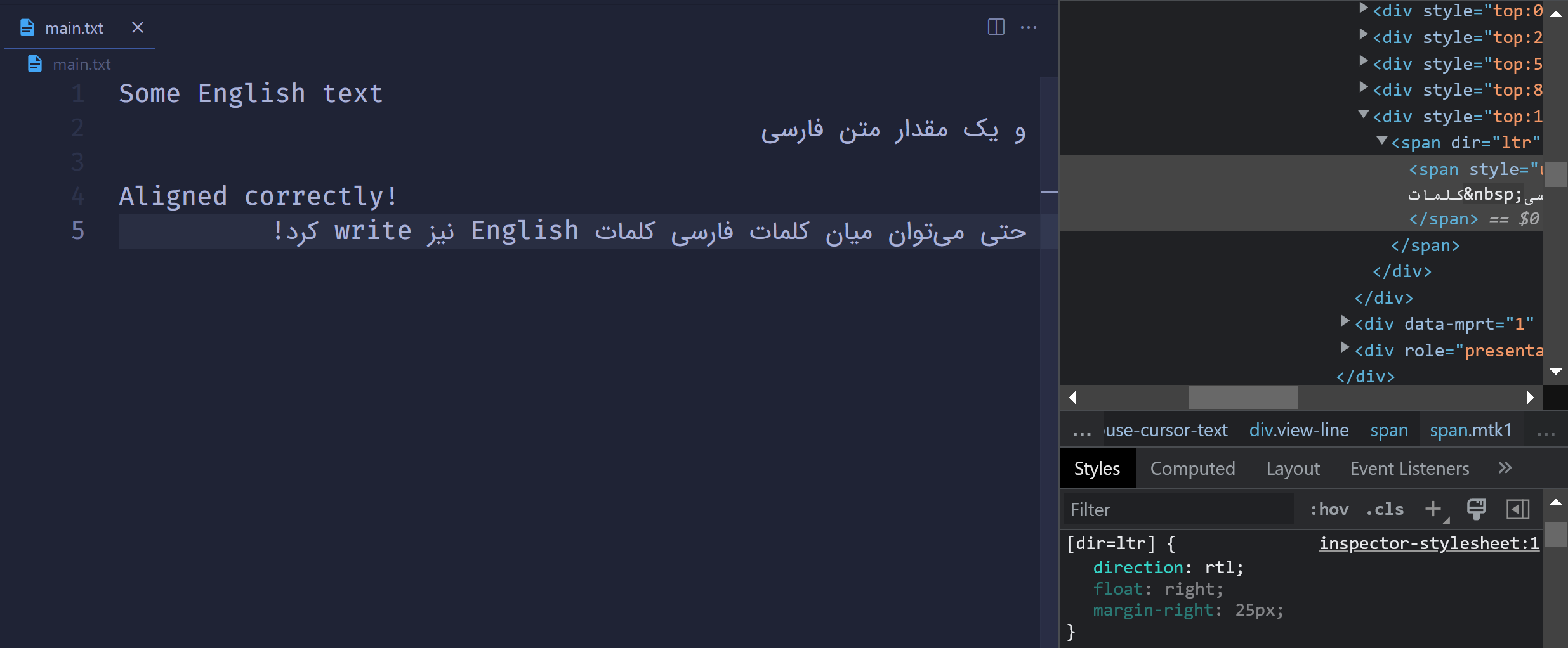 Support for RTL languages · Issue #11770 · microsoft/vscode · GitHub