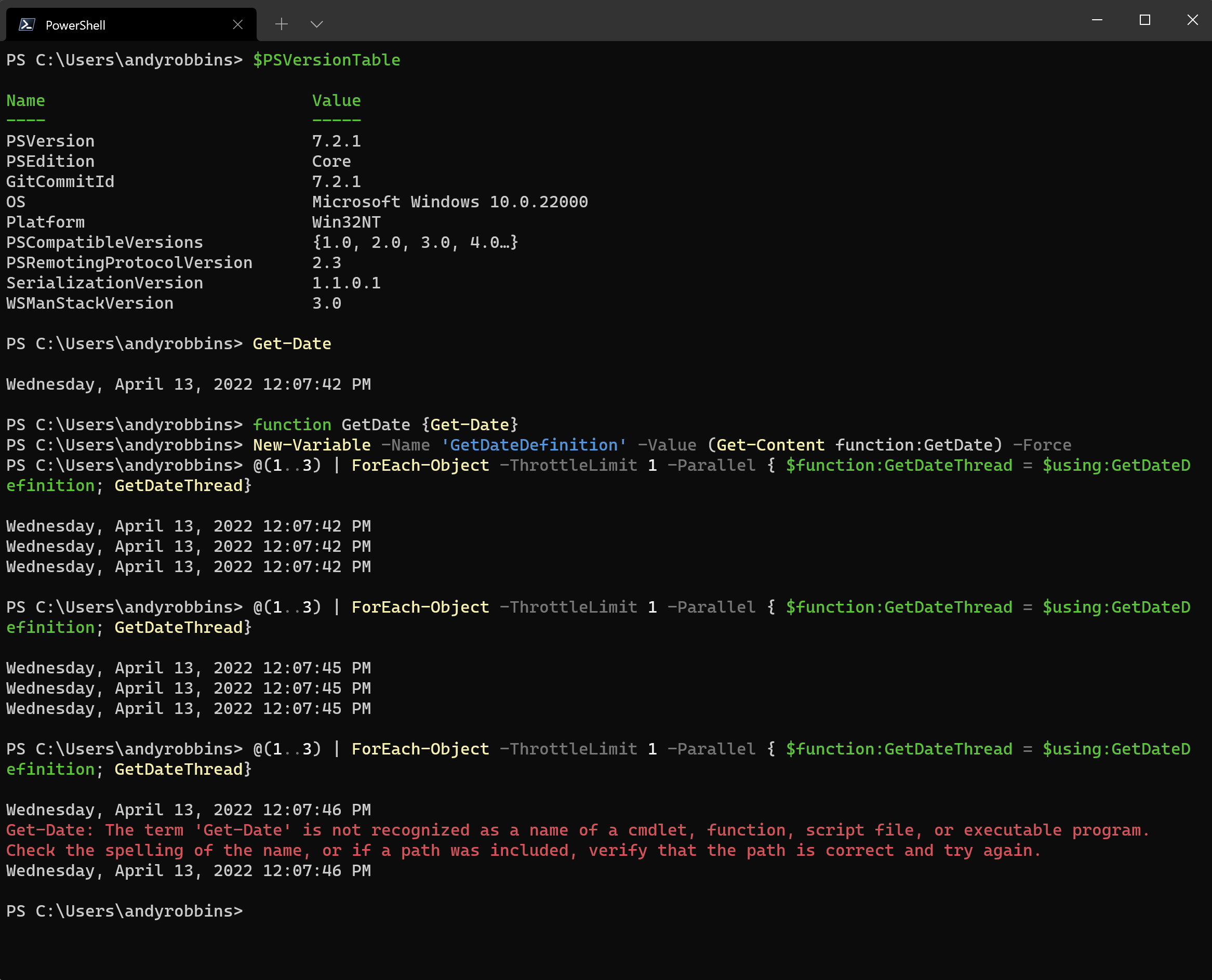 Inconsistent Availability Of Built In Cmdlets In Parallel Runspace · Issue 17150 · Powershell 5230