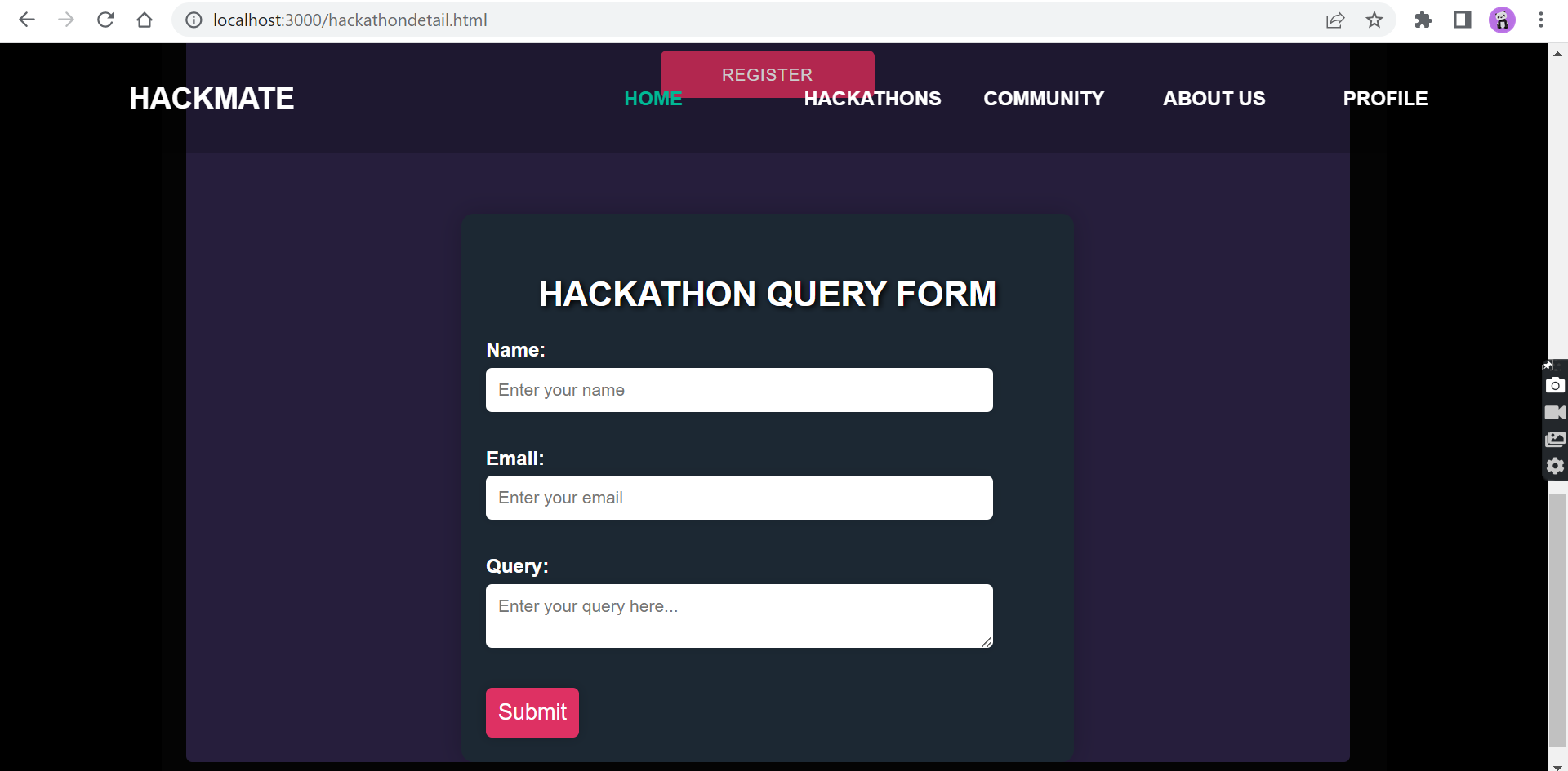 GitHub - RohitKhairnar1/Hackmate-Hackathon-Management-System