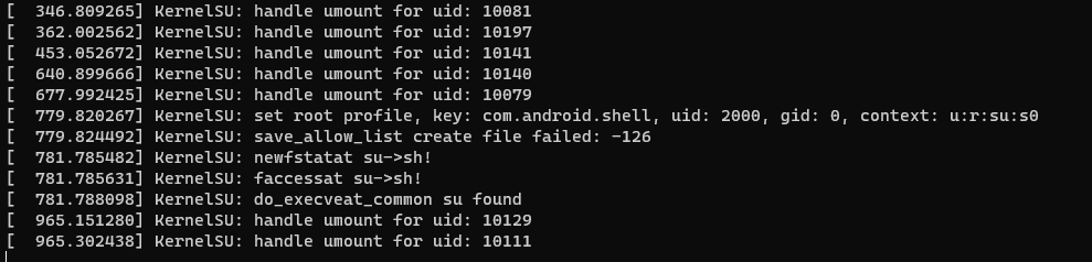 Help fix save_allow_list create file failed: -126 · Issue #810 · tiann/KernelSU · GitHub