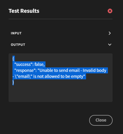Email out gives error: email body empty... but it isn't. · Budibase ...