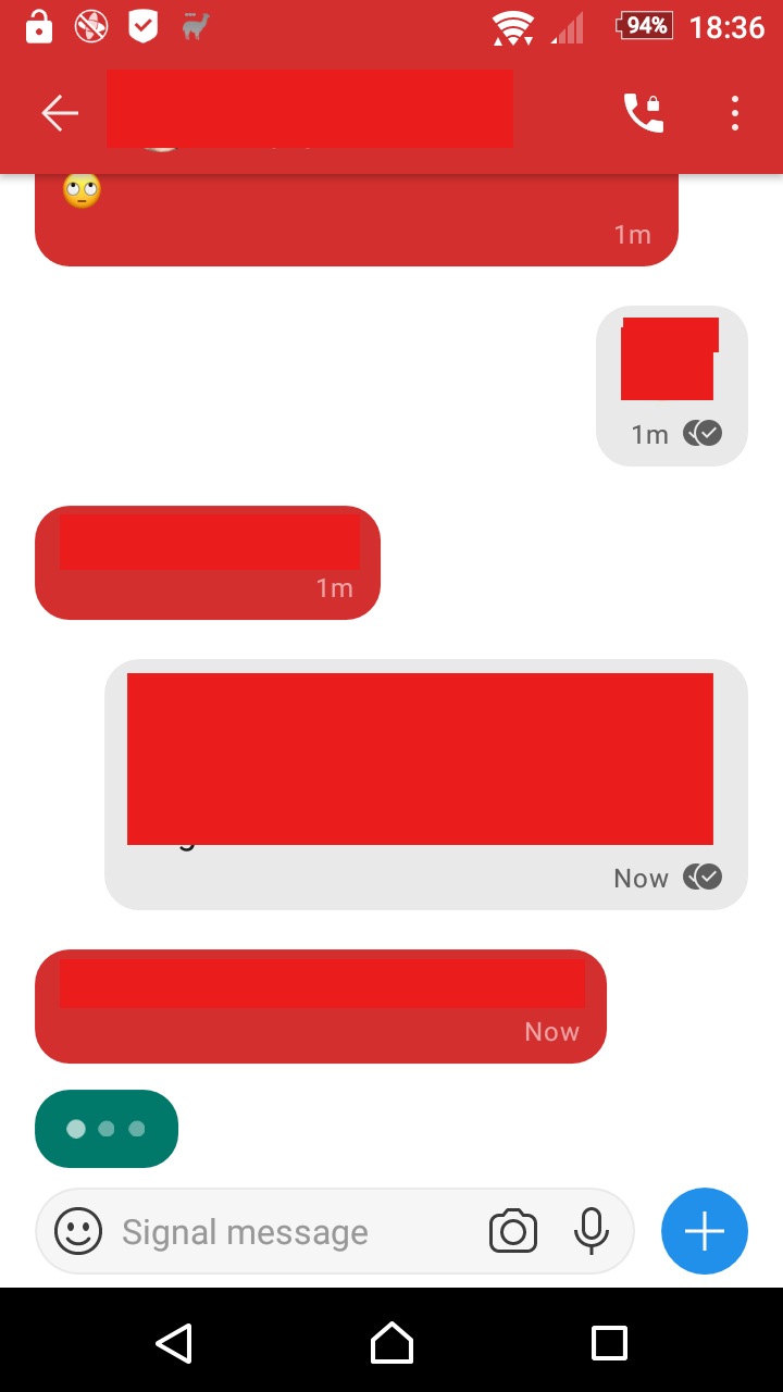 Typing indicator does not change color · Issue #9160 · signalapp/Signal-Android · GitHub