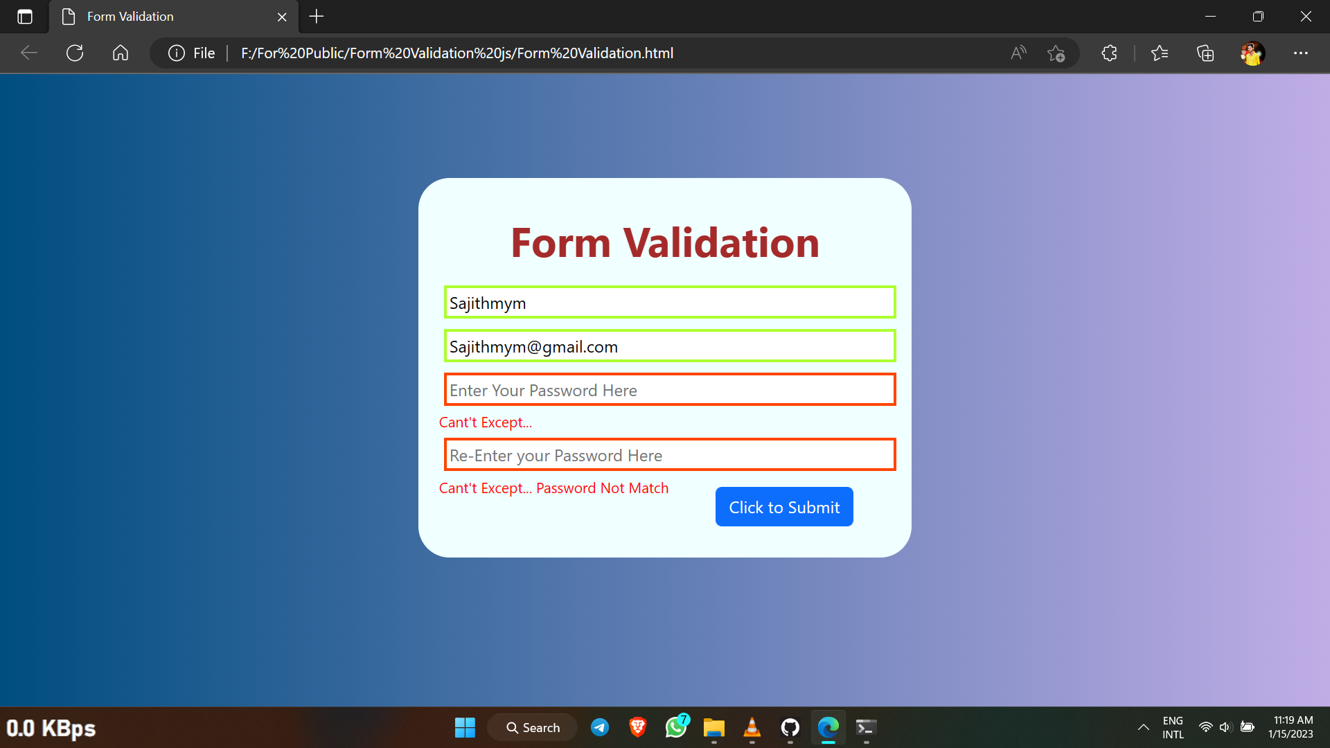 GitHub - sajithmym/Form-Validation-Js