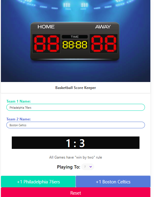 GitHub - alieuminary/score-keeper: basic score keeper web page