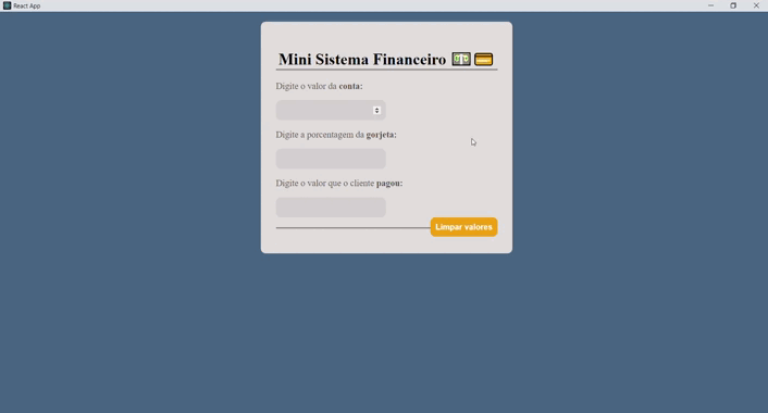GitHub - VidalJunior05/mini-financial-system-reactjs