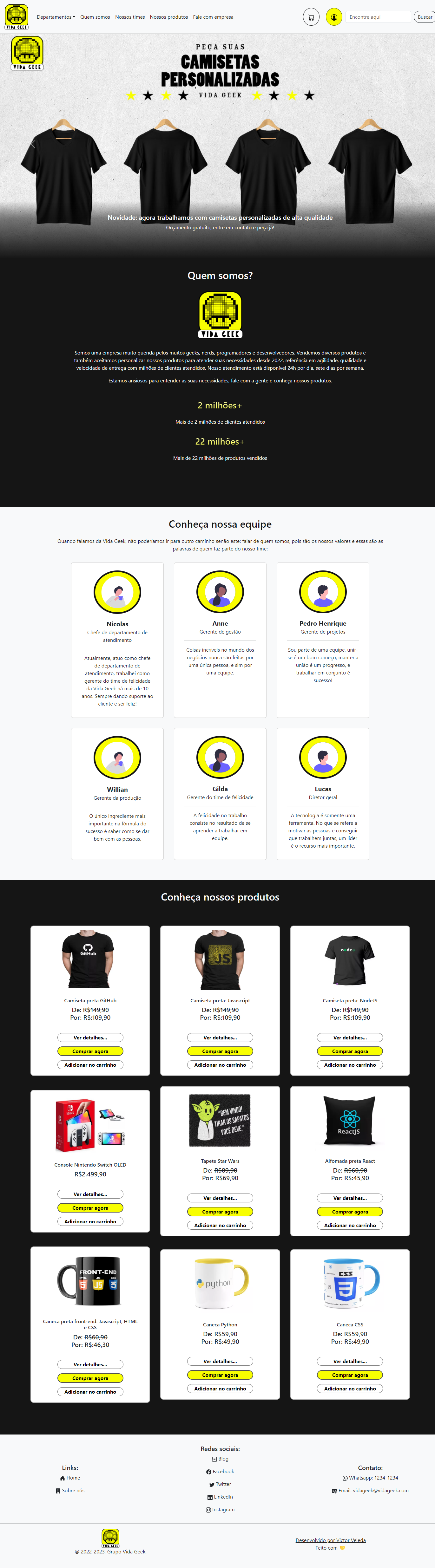Github Vitaolv Projeto Frontend Web Html Css Este Projeto Foi Desenvolvido Com 6 Seções Em