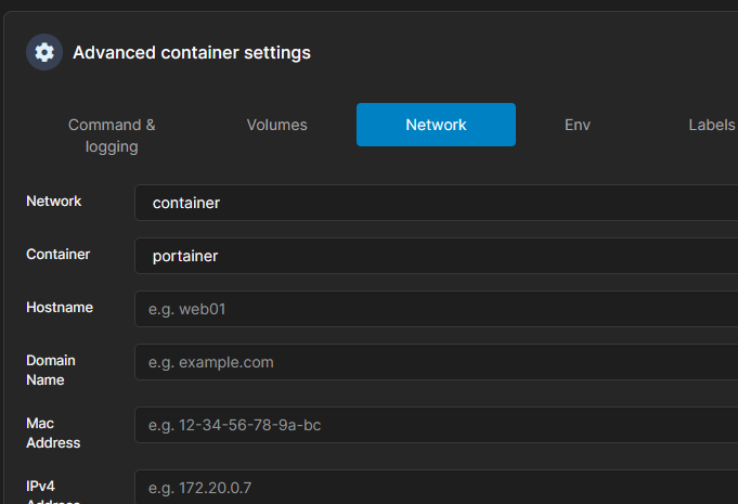 Container networking property inconsistencies when using container networking type · Issue #7957 ...