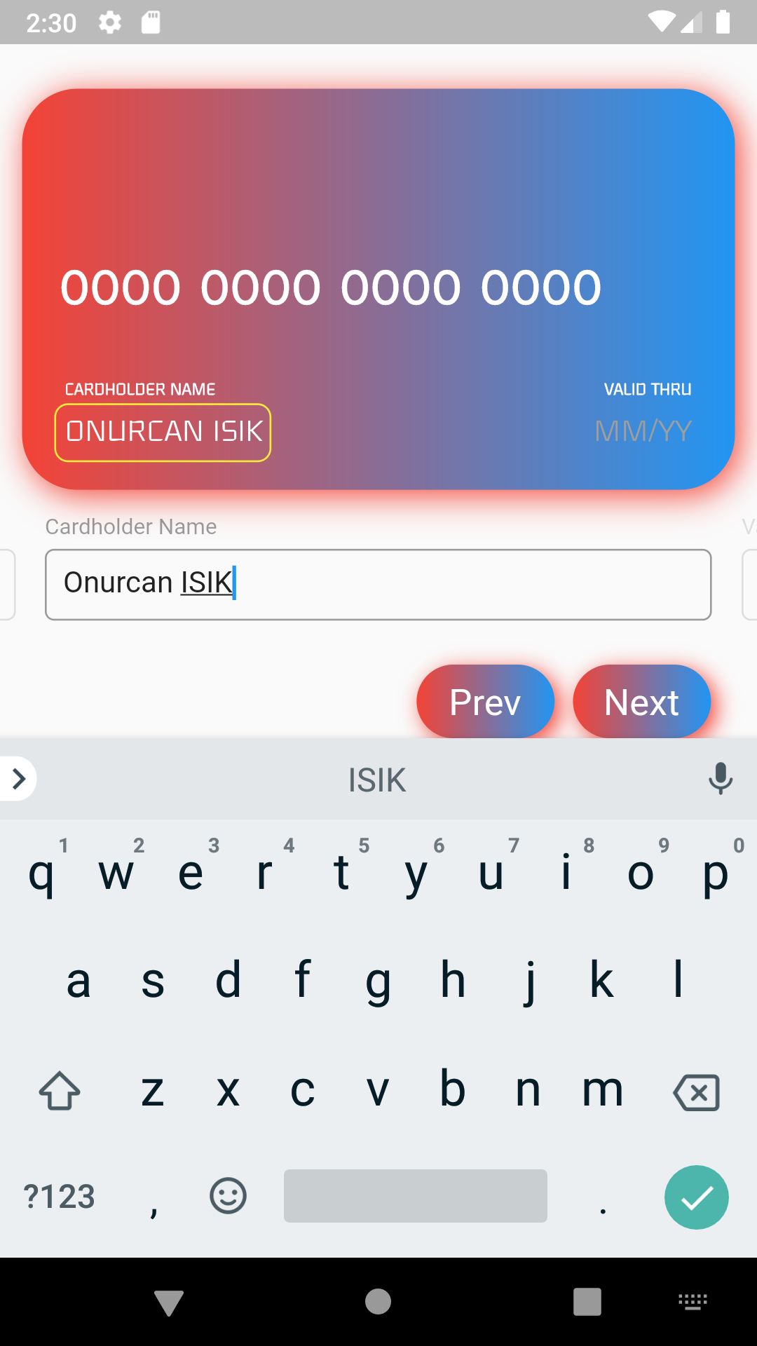 GitHub - onurcanIsik/Credit-Card-Form