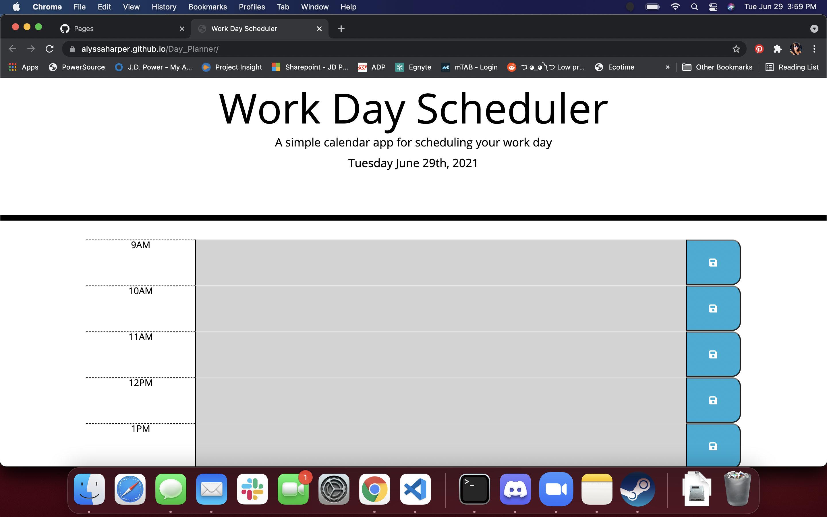 Github Alyssaharper Day Planner
