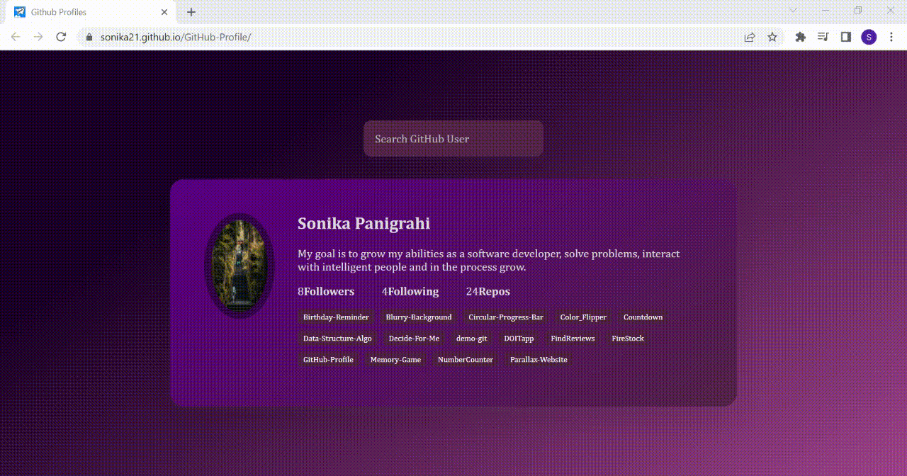 GitHub - sonika21/GitHub-Profile