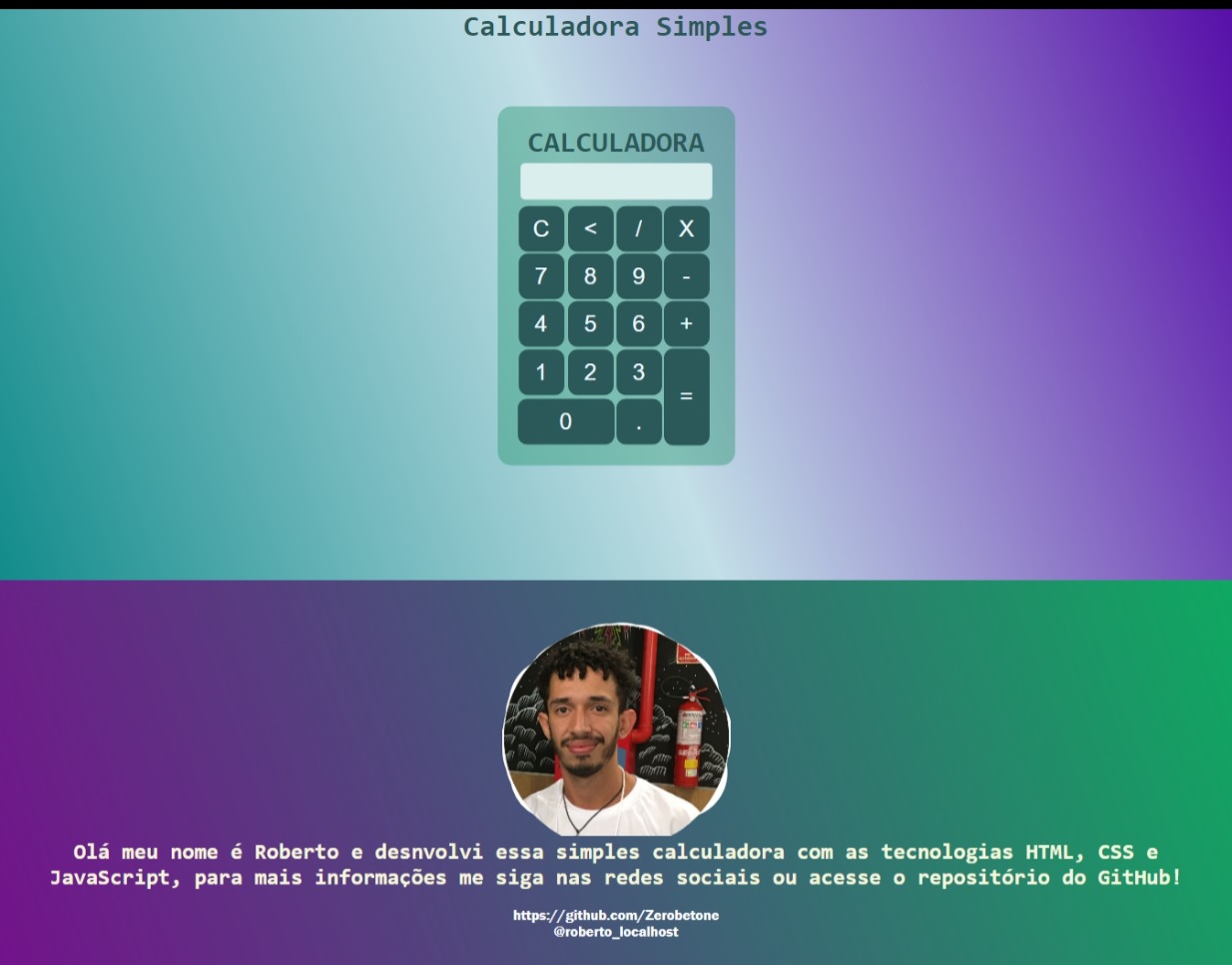 GitHub - Zerobetone/CalculadoraSimples: Esse é um projeto simples de calculadora com apenas HTML ...