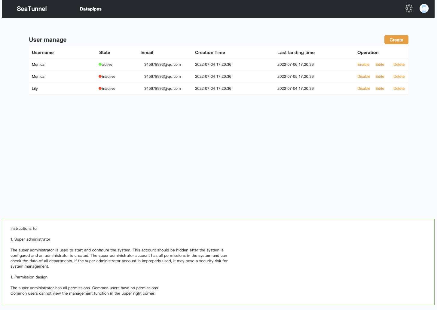 [Product][Product Function Design] User Manage · Issue #2167 · apache/seatunnel · GitHub