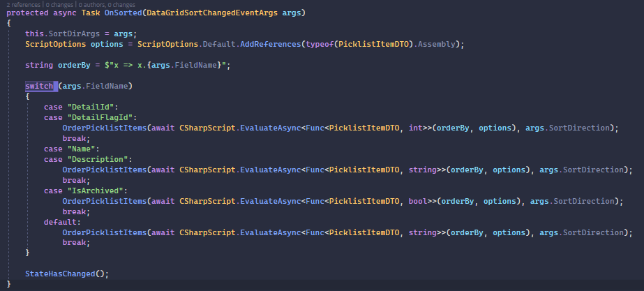 DataGrid SortChanged Bug? · Issue #3825 · Megabit/Blazorise · GitHub