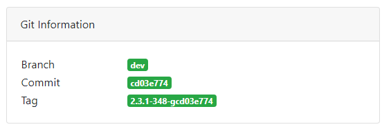 Feature request: Add "About" or "Version" to Account drop-down (top right corner) when running ...