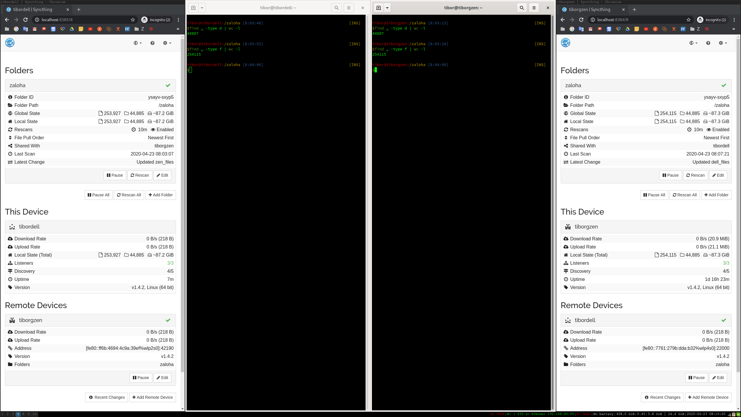 Web UI shows up to date, but with different global (and local) states ...