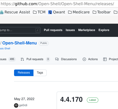 Release Page Has Wrong Current Version · Issue 1073 · Open Shellopen Shell Menu · Github