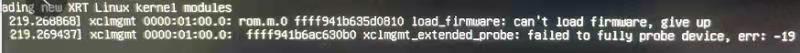Based on VCK5000, error:-19 failed to fully probe device，and can't load firmare,give up. · Issue ...