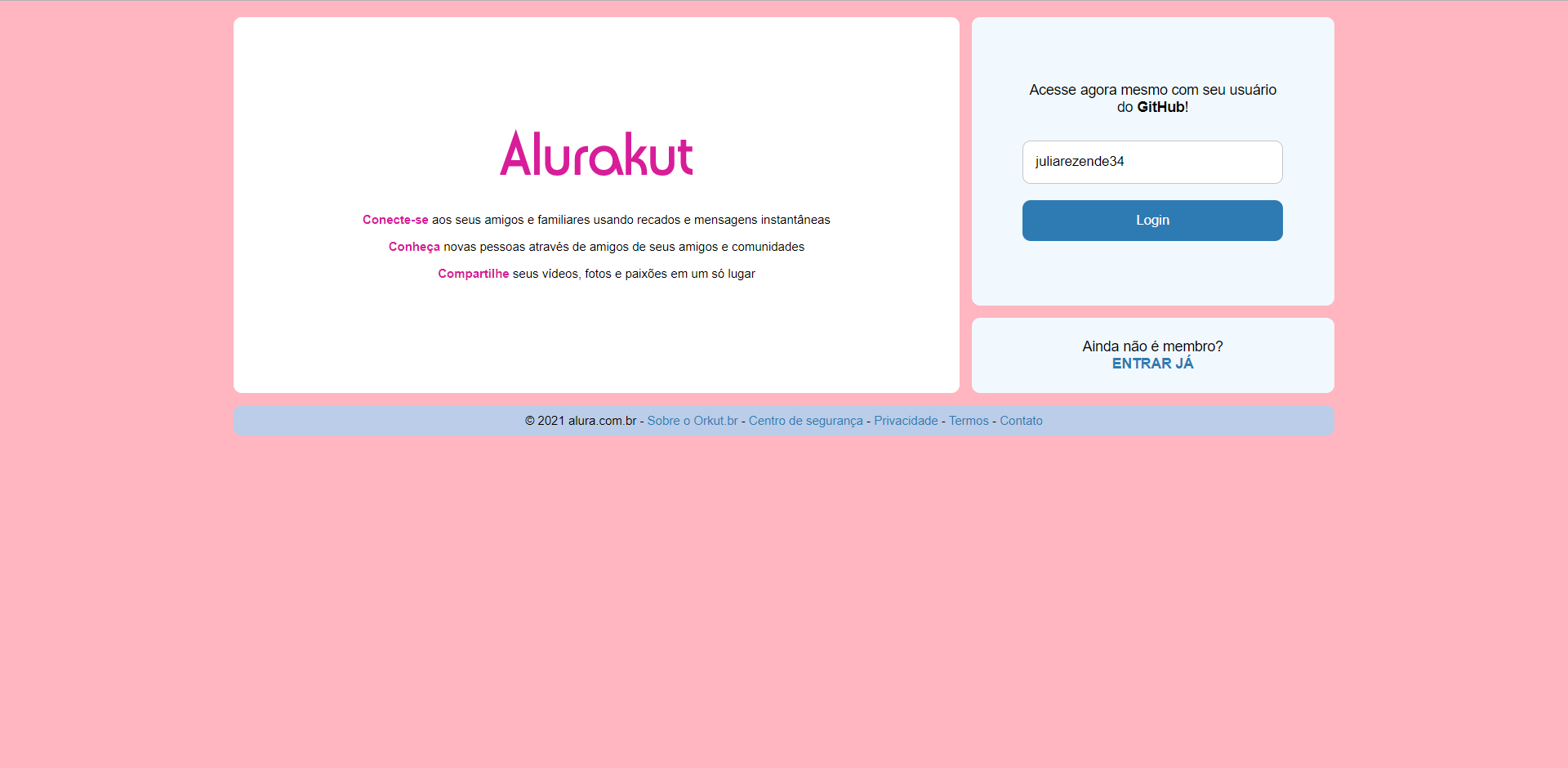 GitHub - juliarezende34/alurakut