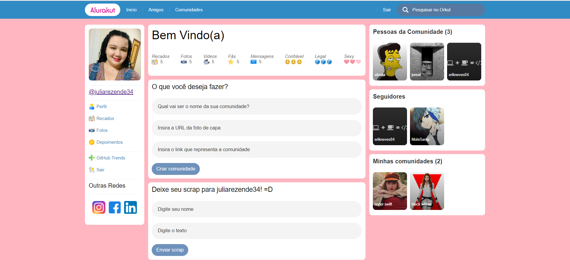 GitHub - juliarezende34/alurakut