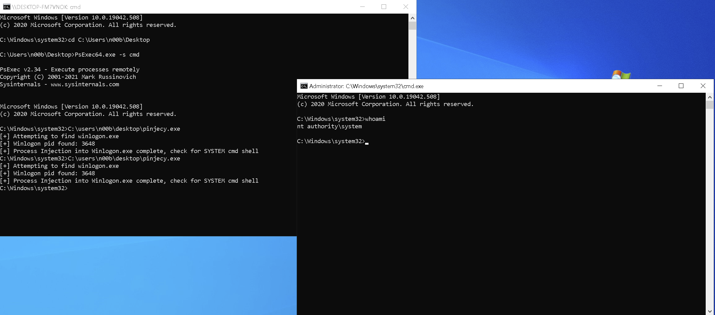 GitHub - ApexPredator-InfoSec/pinject: C++ Process Injection