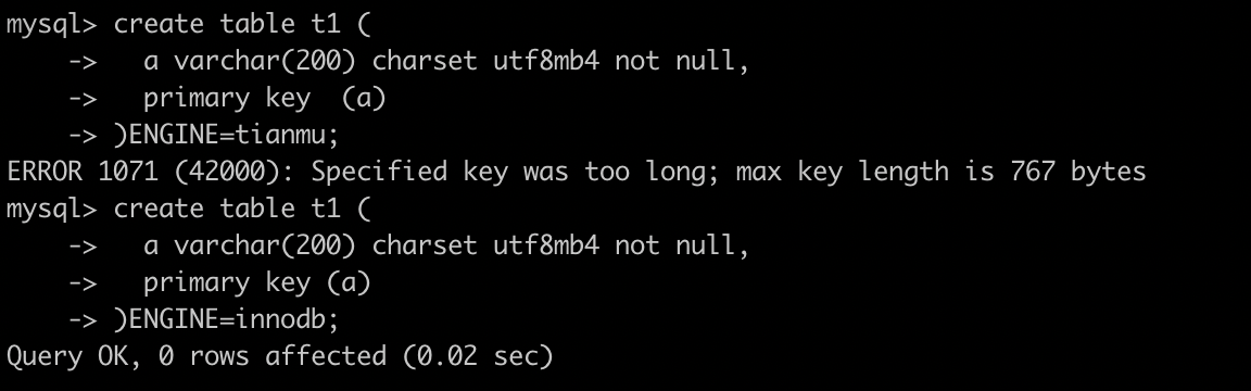 Question Error 1071 42000 Specified Key Was Too Long Max Key Length Is 767 Bytes · Issue